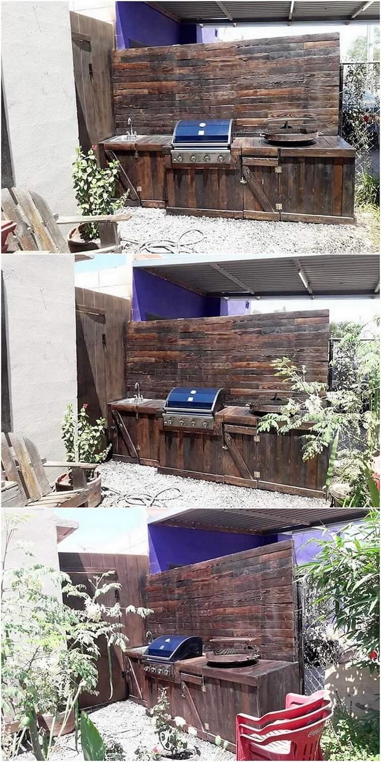 Pallet Outdoor Kitchen | Wooden Pallet Ideas