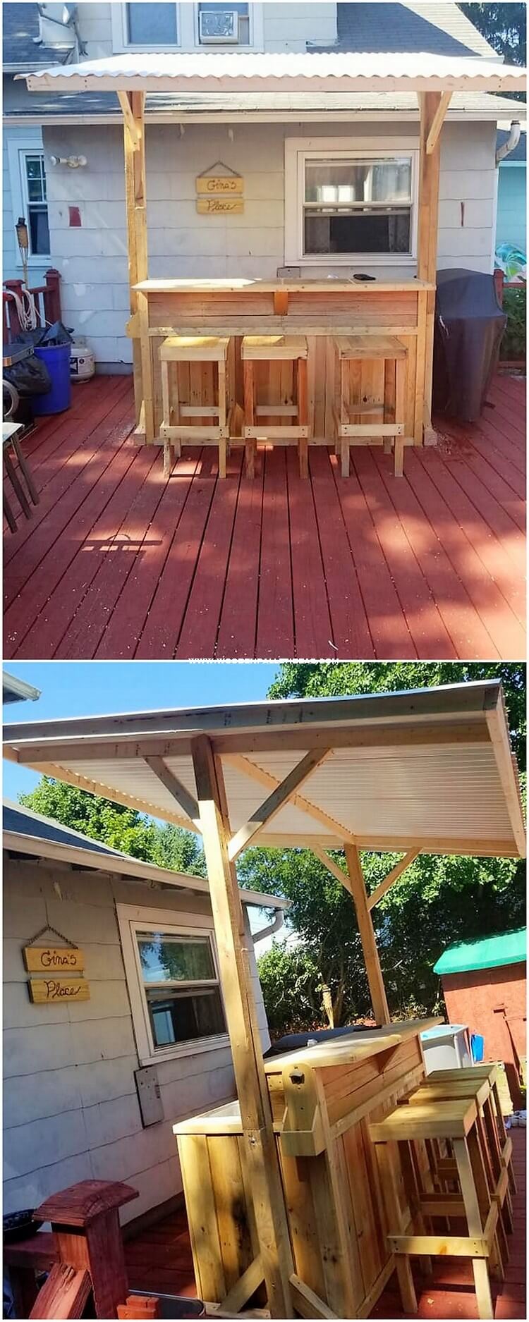 Pallet Bar and Stools | Wooden Pallet Ideas