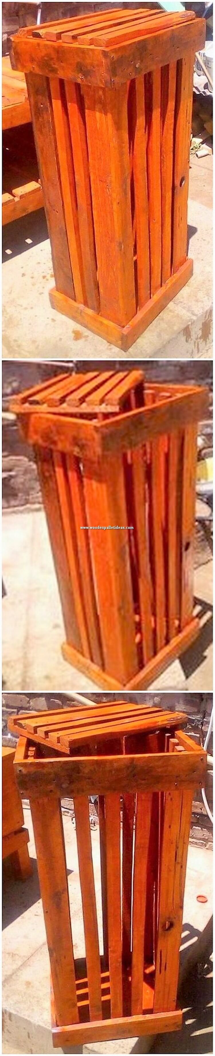 Pallet Wastebin | Wooden Pallet Ideas